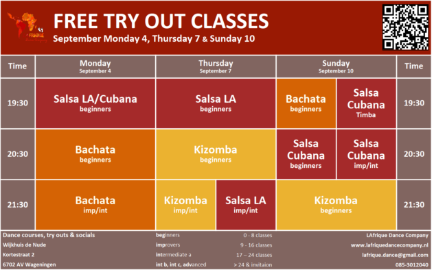 Free try out Classes – Lafrique Dance Company